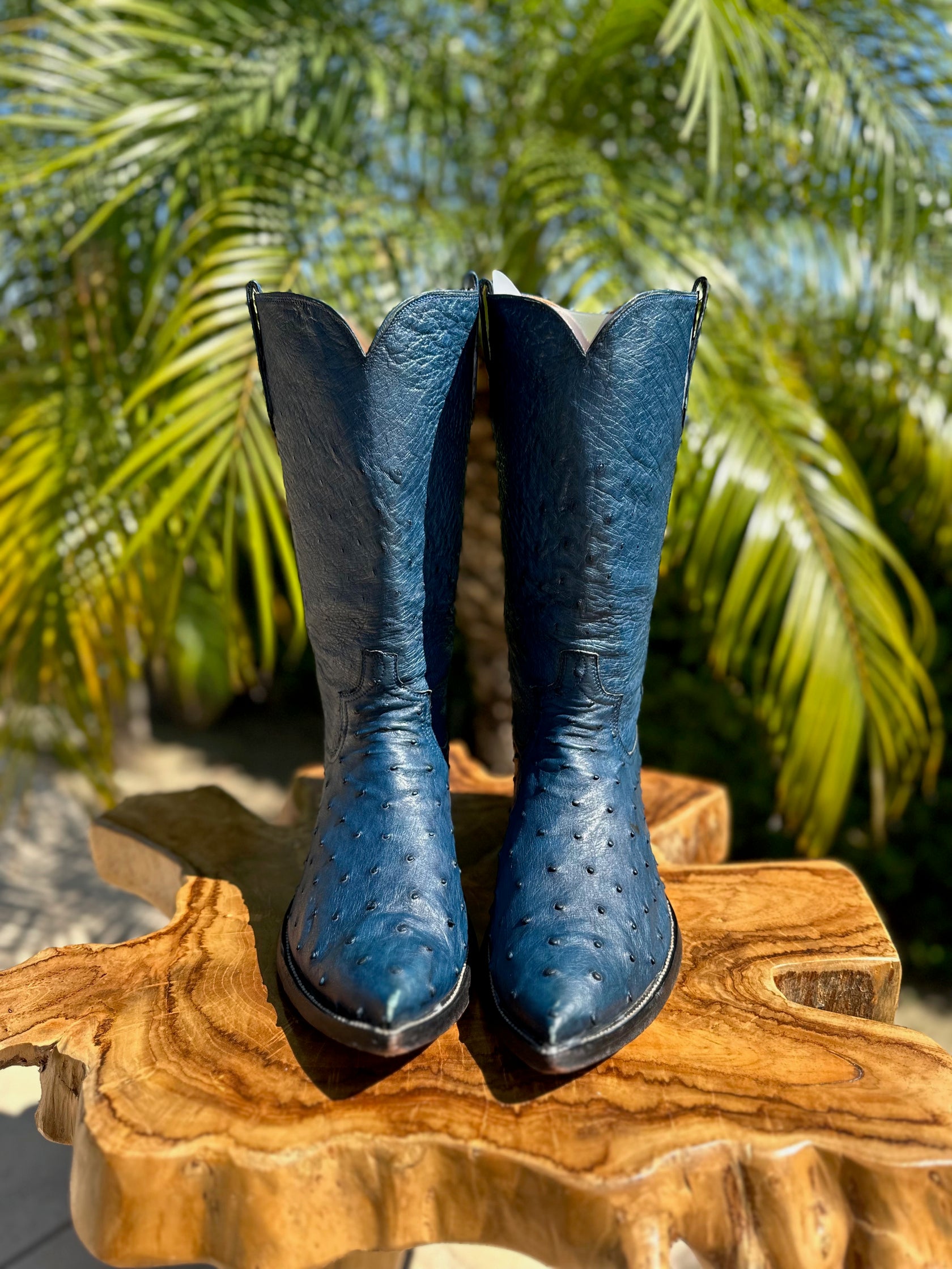 Osuna Custom Full Quill Ostrich Top and Bottom Cowboy Boots size 9 D ...