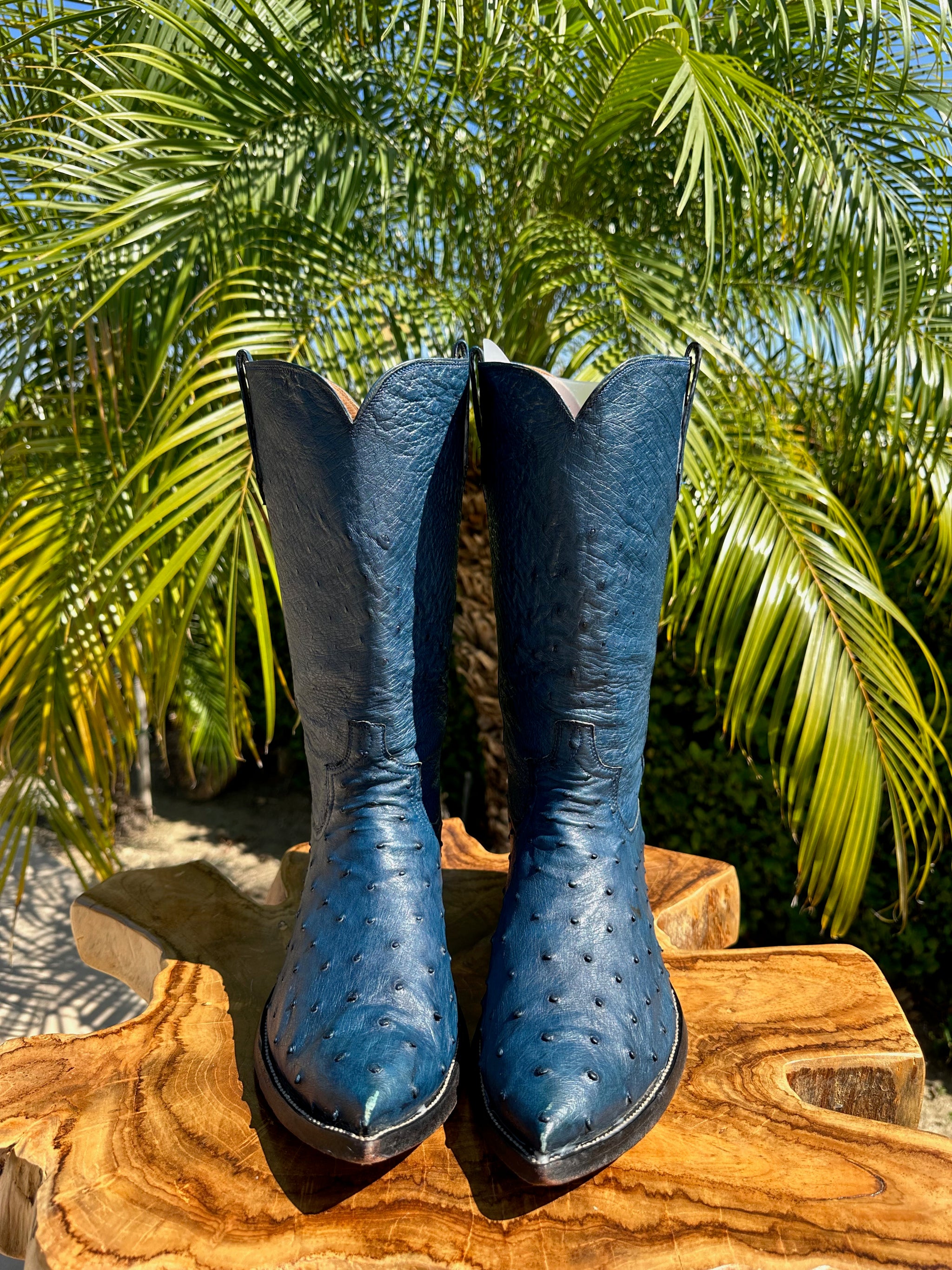 Osuna Custom Full Quill Ostrich Top and Bottom Cowboy Boots size 9 D ...