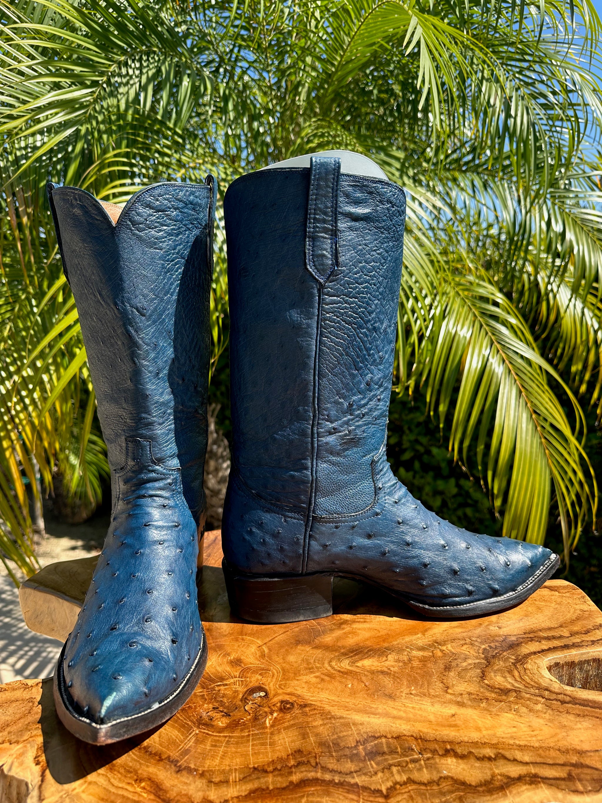 Osuna Custom Full Quill Ostrich Top and Bottom Cowboy Boots size 9 D ...