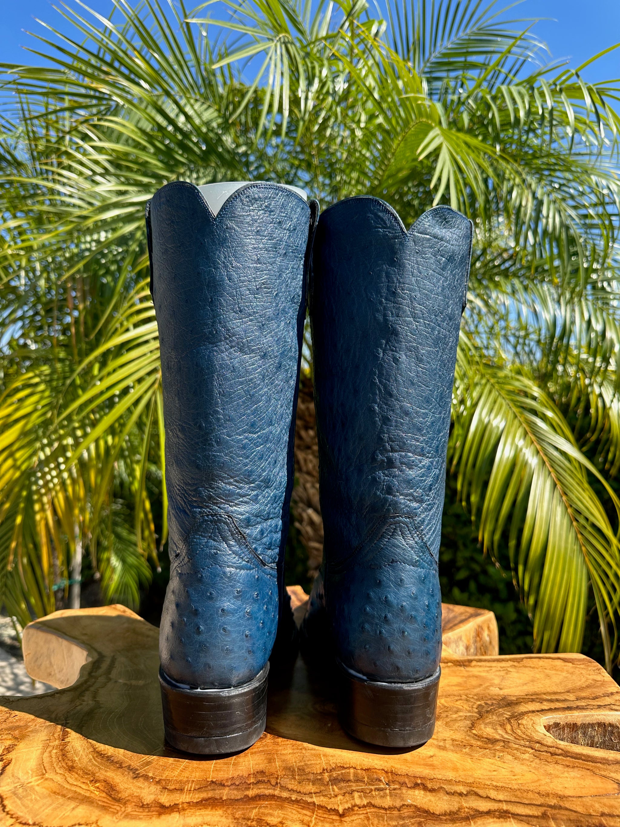 Osuna Custom Full Quill Ostrich Top and Bottom Cowboy Boots size 9 D ...