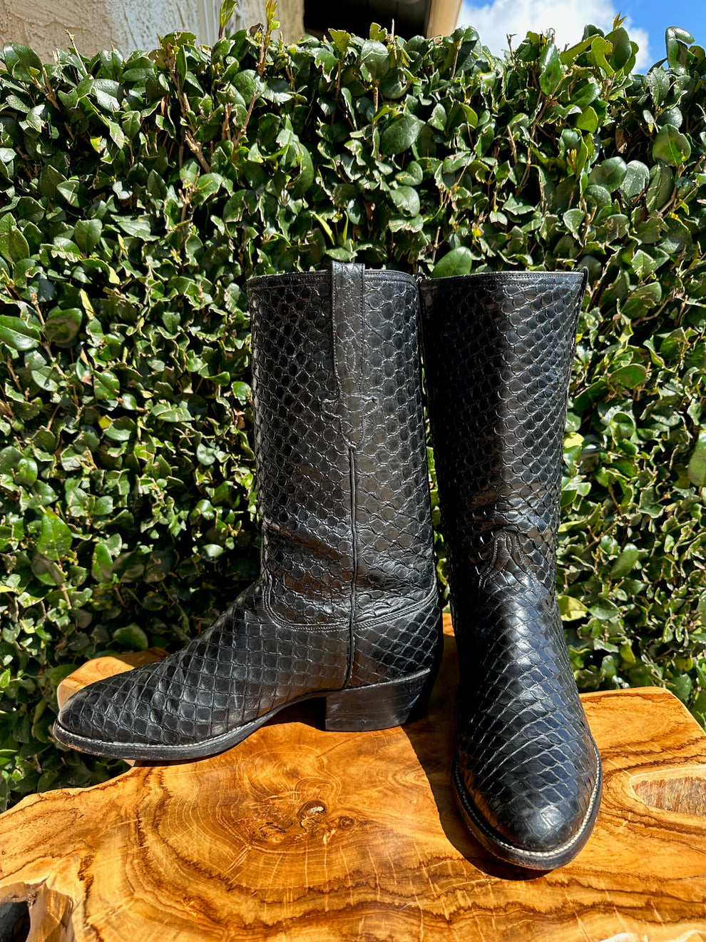 Lucchese San Antonio Full Anaconda Snake Cowboy Boots size 9.5 D ...